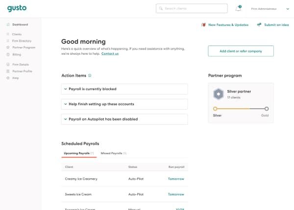 A new accountant dashboard is here - Gusto Pro