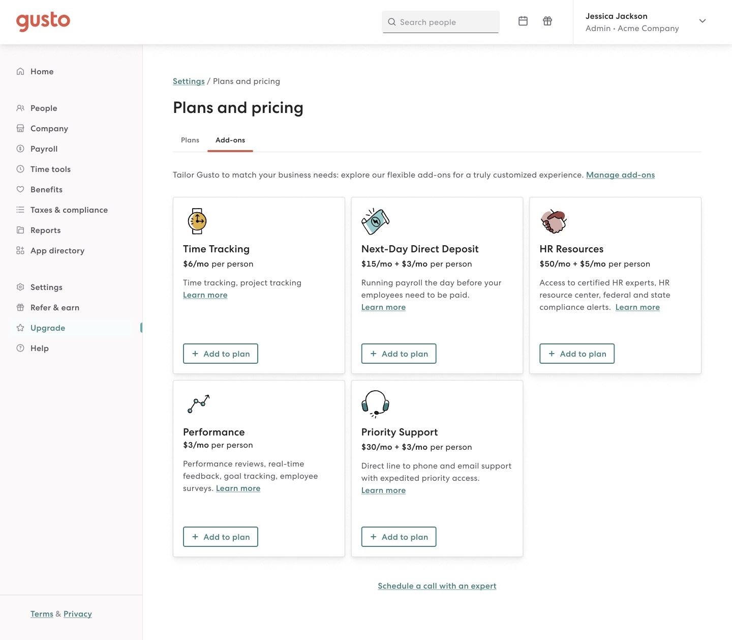 5 New Add-ons for Simple Plans | Gusto