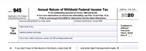 What Is IRS Form 945? | Gusto