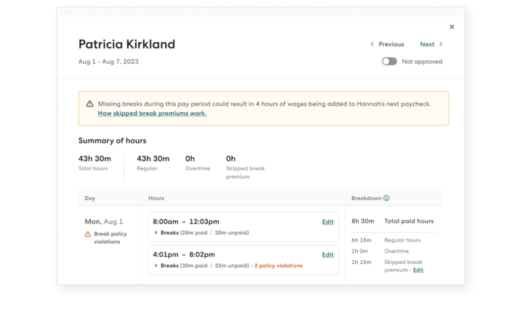Employee Time Tracking Tools | Gusto