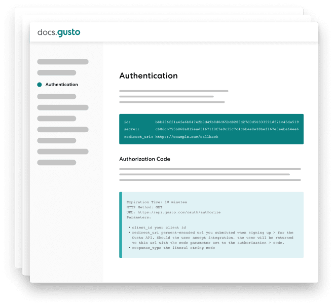 Gusto Developer Portal