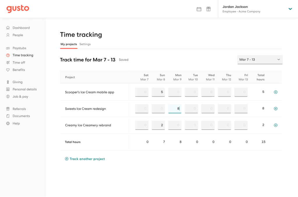 Employee Time Tracking Tools | Gusto